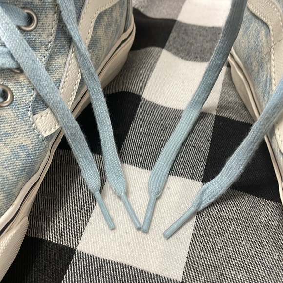 Vans | Shoes | Vans Sk8 Hi Tapered Denim Destroy Winter Sky Washed Blue ...
